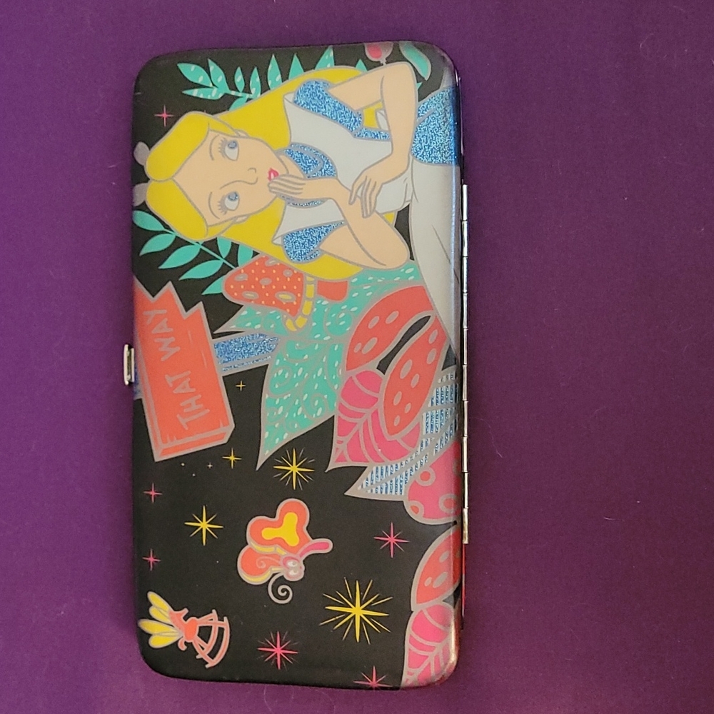 Rare Patent Sparkly Alice In Wonderland Wallet - Gem